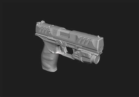 🩻 Walther Pdp 4 5 Streamlight Tlr7 X Real Size 3d Scan Gun Mold・ Stl File For 3d Printing・cults