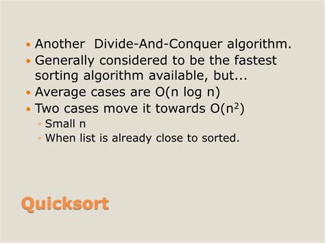 ppt efficient sorting algorithms merge and quick sort powerpoint presentation id 8721135