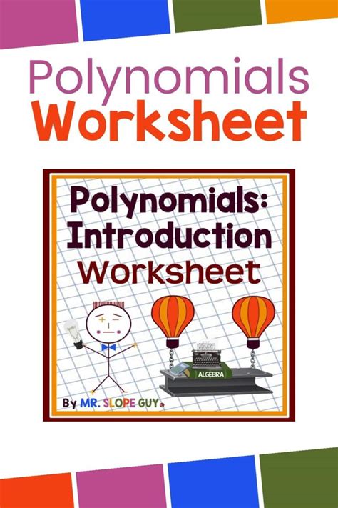 Properties Of Polynomial Worksheet Polynomials Basic Math Solving