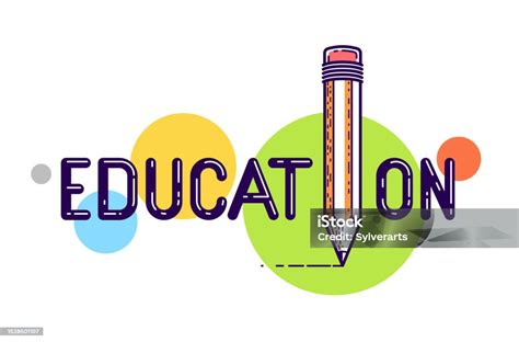 문자 I 대신 연필로 교육 단어 학습 및 학습 개념 벡터 개념 창의적 로고 또는 특수 글꼴로 만든 포스터 개념 기호에 대한 스톡 벡터 아트 및 기타 이미지 Istock