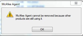 McAfee Agent Error Uninstalling The Program Techyv Com