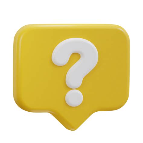 3d Question Mark In Bubble Speech Sign Icon 30773966 Png