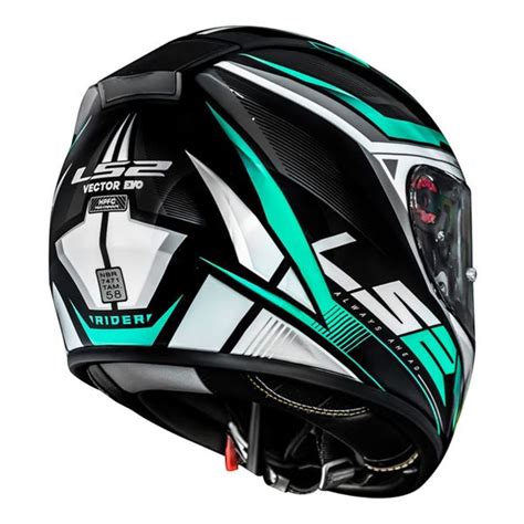 Capacete Ls2 Vector Ff397 Evo Rider Prata Verde Tri Composto Grid