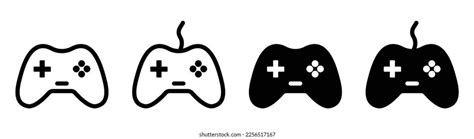 Joystick Icon Set Video Game Controller Stock Vector Royalty Free