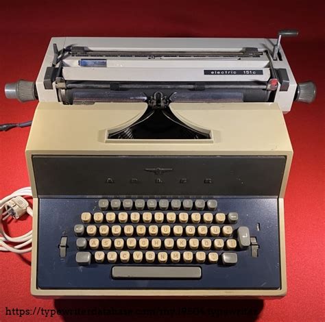 1970 Adler Electric 151c On The Typewriter Database