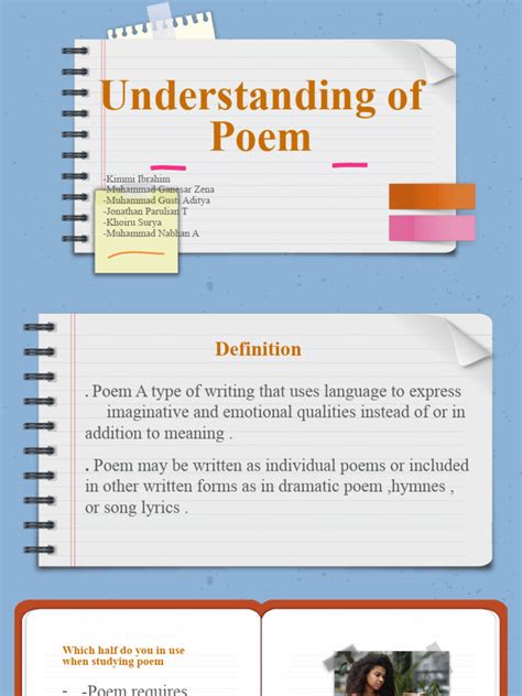 Understanding Of Poem Pdf