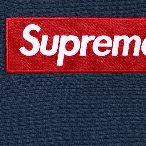 Supreme Box Logo Hoodie Fw24 Navy — Kick Game