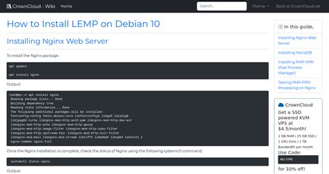 Crowncloud Wiki How To Install Lemp On Debian 10