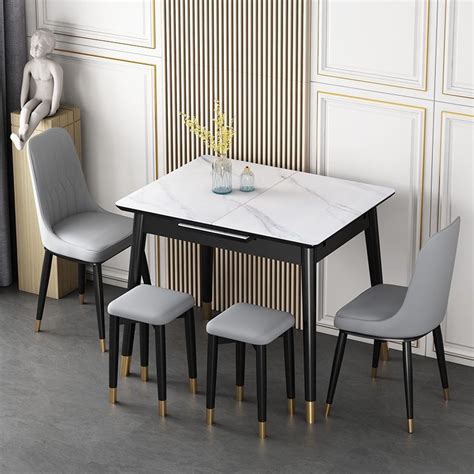 Light Luxury Extendable Table Dining Table Free Assembly Rectangular Table Furniture And Home