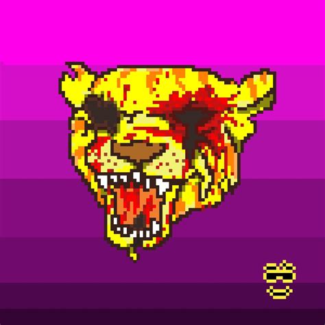 Hotline Miami Tiger Pixel Art