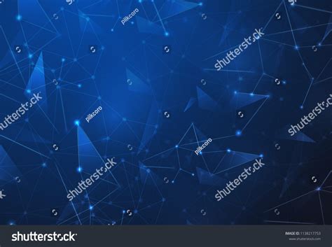 Connected Polygons Plexus Vector Geometric Background Stock Vector Royalty Free 1138217753