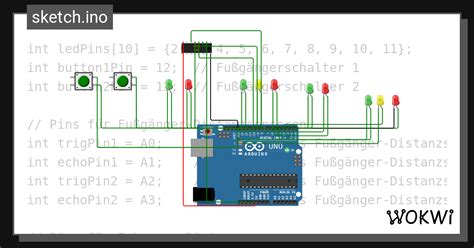 Ampelschaltungmitschieberegister Wokwi Esp32 Stm32 Arduino Simulator