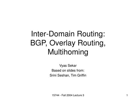 Ppt Inter Domain Routing Bgp Overlay Routing Multihoming Powerpoint Presentation Id3804493