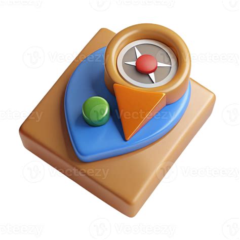 3d Location Compass Illustration 54309777 Png