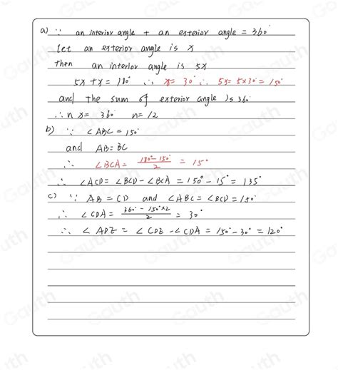 solved 3 in the figure abcde is part of an n sided regular polygon
