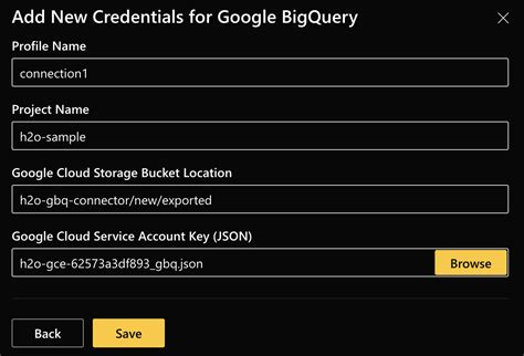 Import Google BigQuery Data H2O Drive
