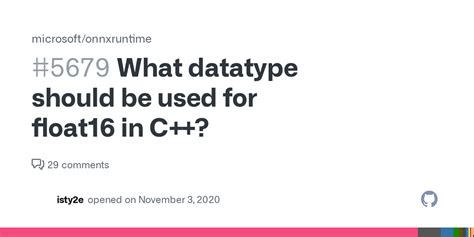 What Datatype Should Be Used For Float In C Issue Microsoft Onnxruntime GitHub