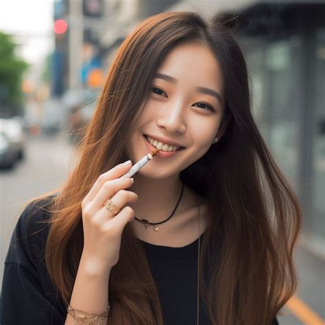 Japanese Asian Smoker Girl