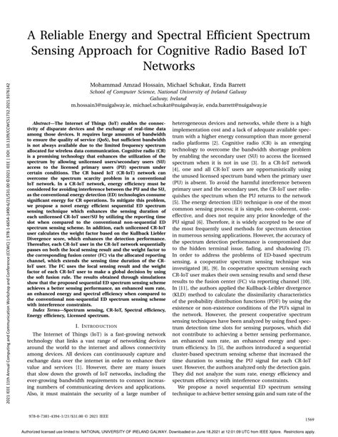 Pdf A Reliable Energy And Spectral Efficient Spectrum Sensing