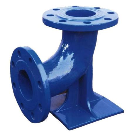 Ductile Iron 90 Deg Elbow Double Flanged Duckfoot Bend With Fusion