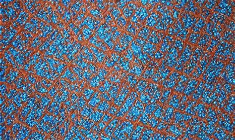 Close Up View Textured Surface With Pattern Blue And Orange Spots Resembling Speckled Or