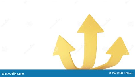 3d Arrow Symbol Progress Growth Improvement Or Success Concept