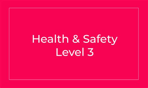 Health And Safety Level 3 Suok Associates