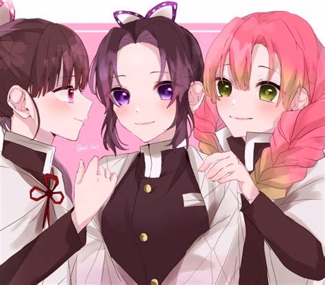 Kochou Shinobu Kanroji Mitsuri And Tsuyuri Kanao Kimetsu No Yaiba