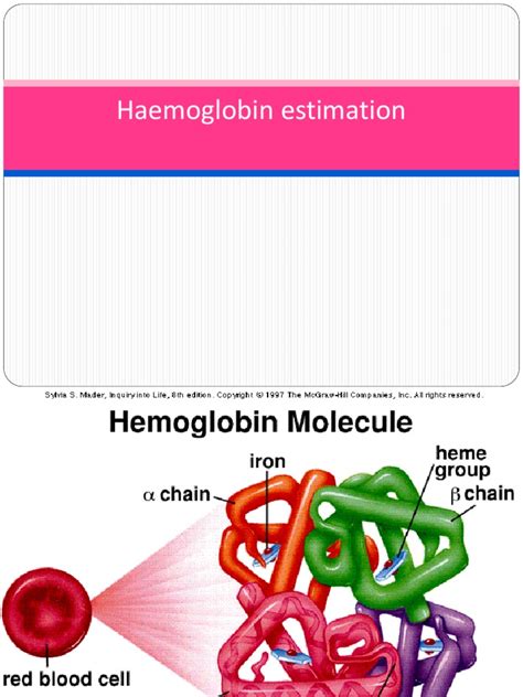 Hb Estimation Pdf Anemia Hemoglobin