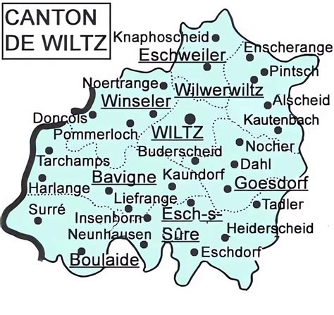 Carte Du Canton De Wiltz