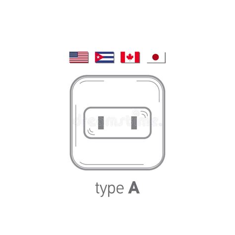 Sockets Icon Type K Ac Power Sockets Realistic Illustration Stock Vector Illustration Of