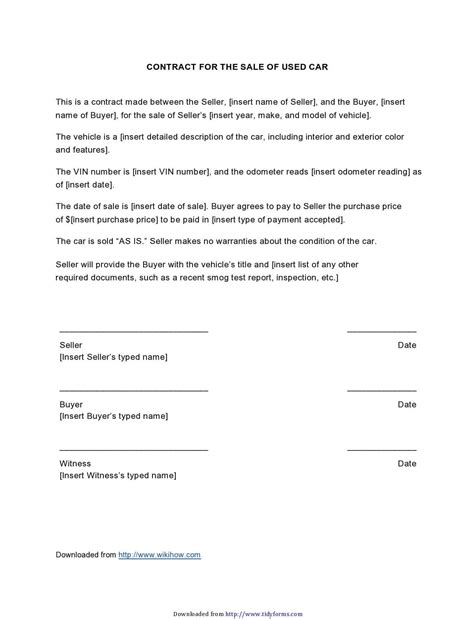 Private Car Sale Contract Template Pdf 2026 Ultimate Guide