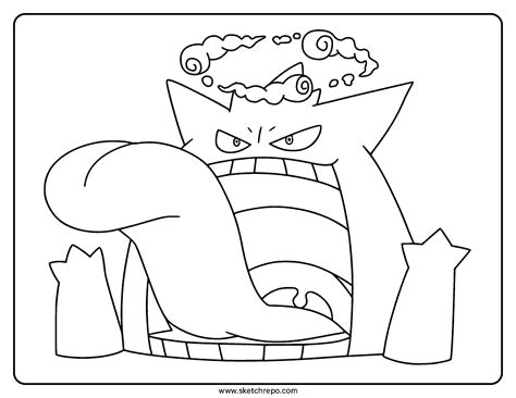 Pokemon Gigantamax Gengar Coloring Pages