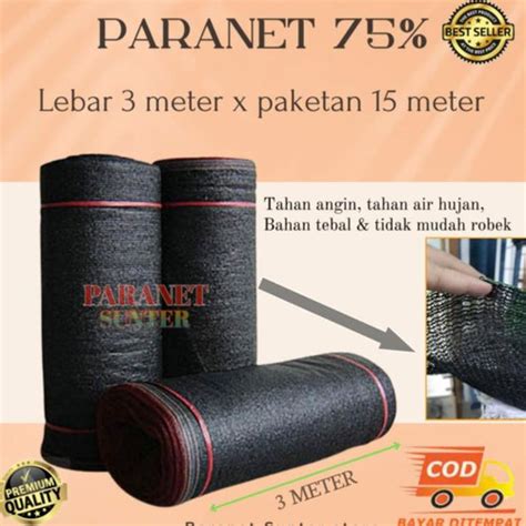 Jual Paranet 75% lebar 3 meter x panjang 15 meter - Kota Denpasar - Toko Suko Makmur | Tokopedia