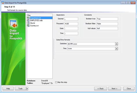 Data Import For PostgreSQL SQLManager