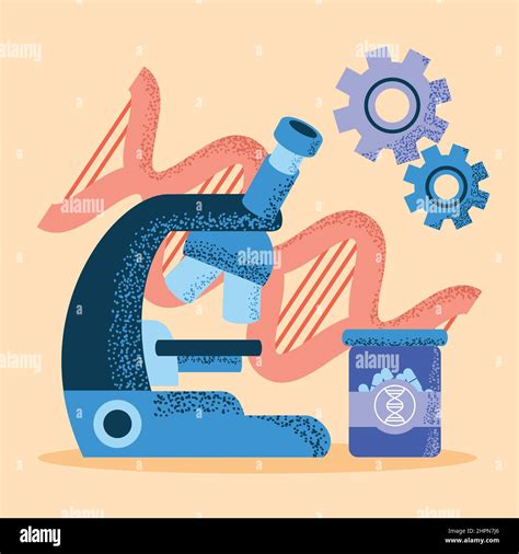Dna Microscope Laboratory Stock Vector Image And Art Alamy