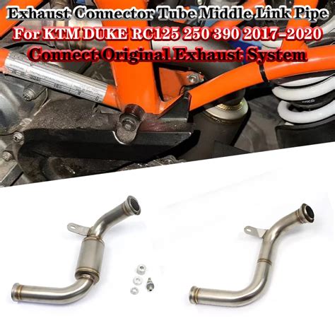 For Ktm Duke Rc125 250 390 Motorcycle Exhaust Connector Tube Middle