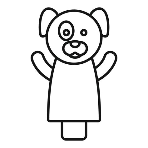 Cute Dog Puppet Waving Its Paws And Smiling Happily 55589491 Vector Art