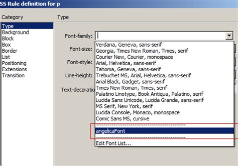 Dreamweaver Cs6 Insert And Use Custom Web Fonts