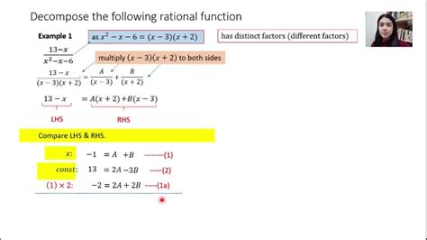 Decomposition Of Proper Rational Function Eg 1 2 Youtube