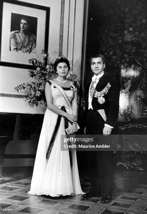 Shah Mohammad Reza Pahlavi Of Persia With His Wife Queen Soraya After