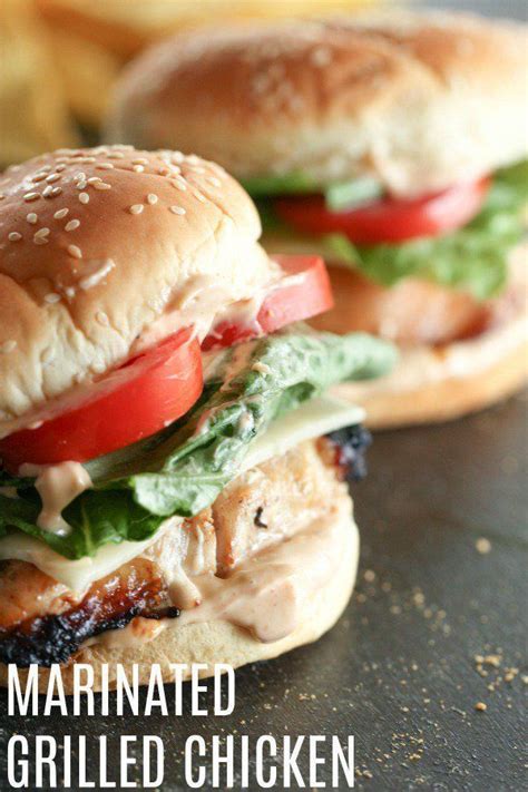 Marinated Grilled Chicken Sandwich Recipe Recipe Grilled Chicken