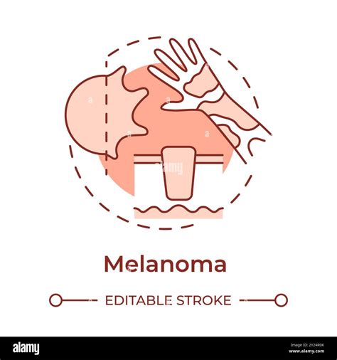 Melanoma Soft Red Concept Icon Stock Vector Image And Art Alamy