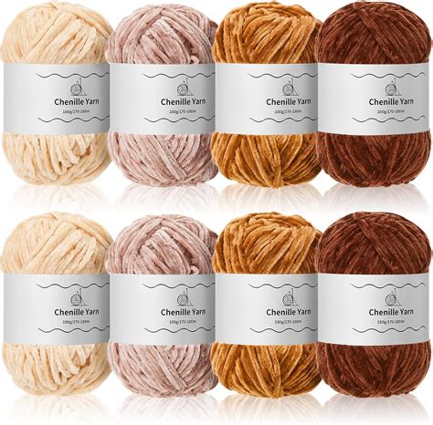 Timgle 8 Skein 1575yd Chunky Chenille Yarn For Crocheting