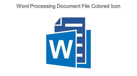Word Processing Document File Colored Icon In Powerpoint Pptx Png And