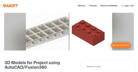 3d Models For Project Using Autocad Fusion360 By Jcbdesigns24 Raket Ph