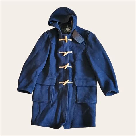 Gloverall England Navy Blue Toggle Wool Duffle Depop