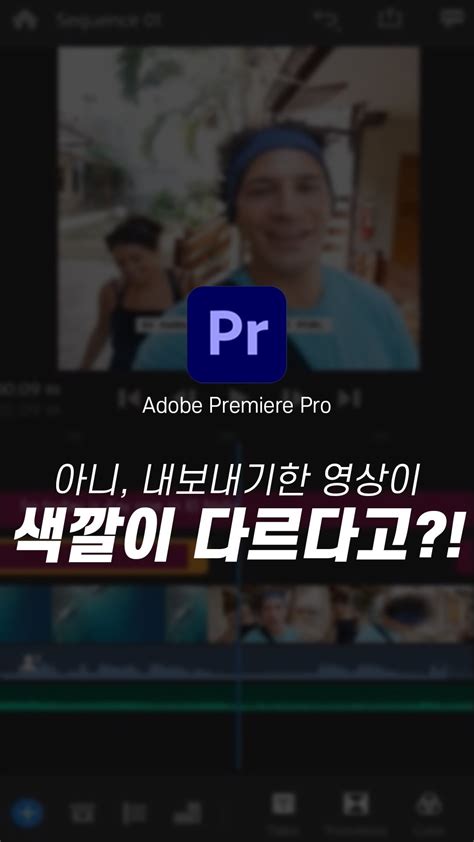 이준호 Direcotr Of Photography 프리미어 작업 색깔과 출력 영상 색깔이 다르다😰 안녕하세요 베네