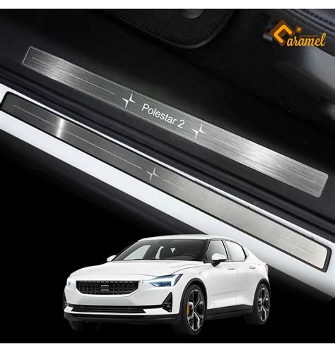 볼보 폴스타2 용품 알루미늄 도어스텝커버 메탈 튜닝 몰딩 티몬