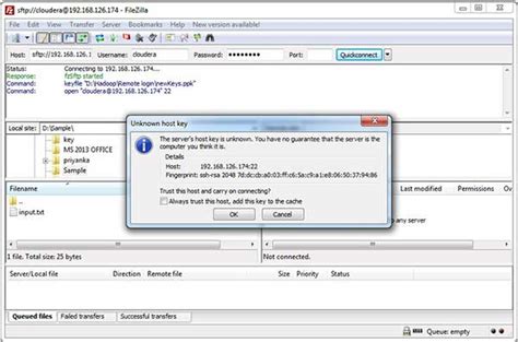 windows to cloudera demo virtual machine files transfer tutorial